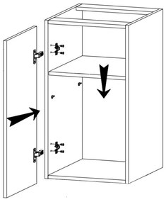 Sycylia | dolní skříňka D40 | LEVÁ | andersen