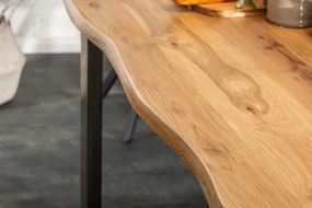 Noble Home Přírodní dubový jídelní stůl Living Edge 160 cm