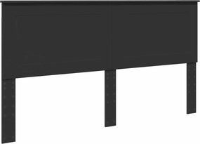 Rám postele s čelo Černá 200 x 200 cm Masivní borové dřevo 3409310