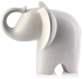 Keramický slon MIA WHITE IV bílý