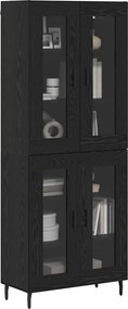 Vysoký bufet 2 ks Černý dub 69,5 x 34 x 180 cm Kompozitní dřevo 3403182