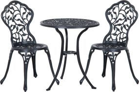 Bistro set pro 2 osoby Balkonový nábytek set bistro stůl se 2 židlemi černý