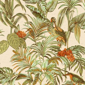 DUTCH WALLCOVERINGS Tapeta Bird-of-Paradise zelená - Default Title