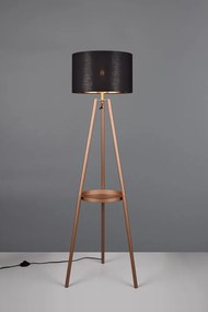Hnědá stojací lampa s poličkou (výška 152 cm) Colette – Reality