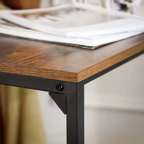 Noční stolek Pansy (hnědá, černá, 55x66x35 cm)