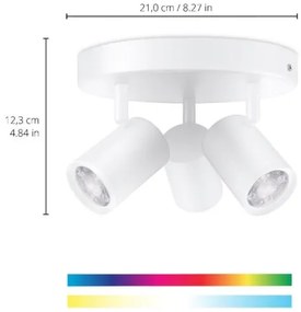 WiZ - LED RGBW Stmívatelné bodové svítidlo IMAGEO 3xGU10/4,9W/230V bílá Wi-Fi