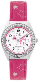 JVD Dětské růžové náramkové hodinky JVD J7117.10 s jednorožcem