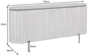 Designová komoda Xeraphina 172 cm šedé mango