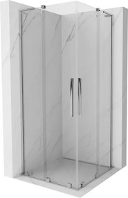Mexen Velar L Duo, sprchový kout s posuvnými dveřmi 90 x 90 cm, 8mm čiré sklo, chromová, 871-090-090-02-03-01