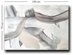 Wallexpert Dekorativní Malba na plátno 70100NISC-046, Béžová, Bílá, Černá