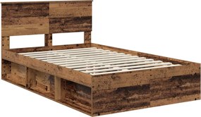 Rám postele s čelo Staré dřevo 120 x 200 cm Kompozitní dřevo 3407911
