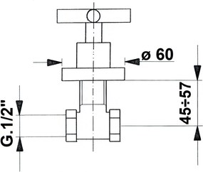 Sapho Axia sprchová baterie podomítková studená chrom 505C