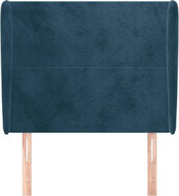 Čelo postele typu ušák tmavě hnědé 103x23x118/128 cm textil 3117722