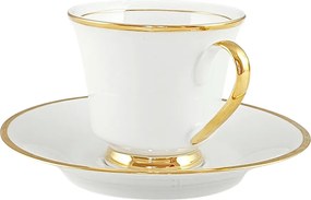 Oxford Gold šálek z porcelánu s podšálkem 220 ml |Porcelán Bogucice
