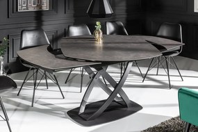 Rozkládací jídelní stůl Inception keramická deska mramorový vzhled antracit 130-190cm