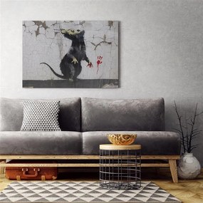 Gario Obraz na plátně Banksy krysí tlapka Rozměry: 60 x 40 cm