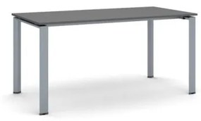 Jednací stůl INFINITY se šedostříbrnou podnoží 1600 x 800 x 750 mm, grafit