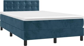 Box spring postel s matrací tmavě modrá 120x190 cm samet 3269865