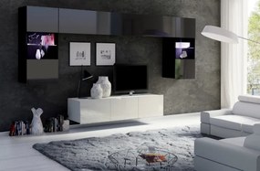Gibmeble obývací stěna Calabrini 2 barevné provedení černobílá