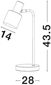 Rustikální stolní lampa Paz černé