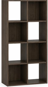 Regál Sinde 2x4, tmavý ořech