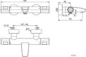 Ideal Standard CeraTherm - Termostatická vanová baterie | chrom