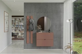 Hnědý výklopný/závěsný botník v dekoru dubu 100x83x18 cm Ameca – Germania