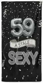 Osuška Stále sexy – černá (věk: 59, Velikost osušky: 100x170cm)