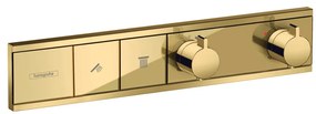 Hansgrohe RainSelect, baterie pod omítku na 2 spotřebiče, leštěný vzhled zlata 15380990
