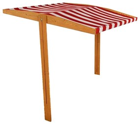 Stříška pro dětské dřevěné pískoviště Baby Mix 120x120 cm červeno-bílá