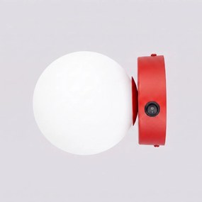 Sollux Lighting Nástěnné svítidlo YOLI 1 červené s vypínačem