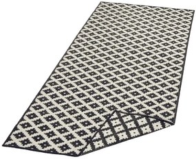 NORTHRUGS - Hanse Home koberce Kusový koberec Twin-Wendeteppiche 103124 schwarz creme – na ven i na doma - 160x230 cm