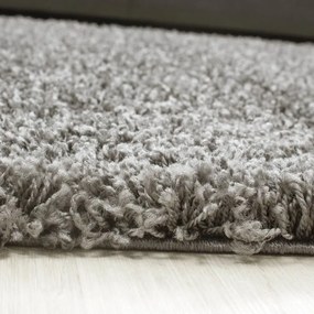 Vopi | Kusový koberec Life Shaggy 1500 taupe - Kulatý průměr 160 cm
