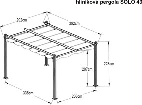 LANIT PLAST, s.r.o. hliníková pergola LANITPLAST SOLO 43 LG2080