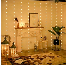 Vánoční LED závěs s 400 hvězdičkami, 3m, různé barvy na výběr Barva: Studená bílá