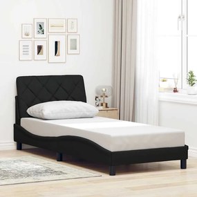 Rám postele bez matrace černá 80 x 200 cm textil 3310561