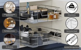 Výsuvný koš do skříňky 60cm šířka skříňky vnější rozměr