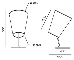 LND Design LTF250 Stolní lampa, bílá