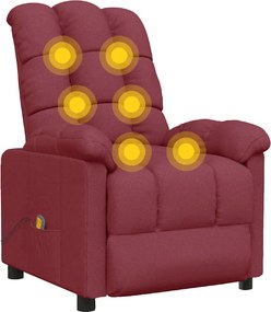 Masážní křeslo vínové textil 289809