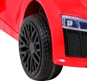 Ramiz Elektrické autíčko Audi R8 pro děti červené + dálkové ovládání + EVA + plynulý start + MP3 LED