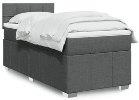 Box spring postel s matrací tmavě šedá 80 x 200 cm textil 3286896