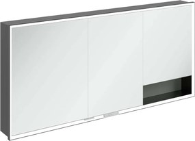 Villeroy & Boch My View+ - Zrcadlová skříňka s LED osvětlením 160x75x17 cm, 3 dvířka, Soft Green/matná černá B48216AF