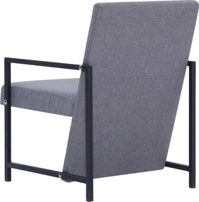 Křeslo světle šedé textil 282155