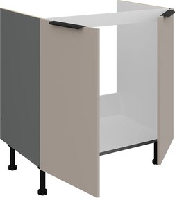 ARIA ta | dolní skříňka 80 ZL 2F dřezová | 80 cm | ANTI FINGERPRINT povrch | antracit/béžová