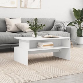 Konferenční stolek bílý 90 x 55 x 42,5 cm kompozitní dřevo - Default Title