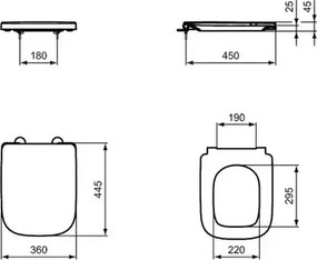 Ideal Standard i.Life B - WC sedátko wrapover | bílá