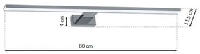 Nástěnné LED svítidlo Shine1, 1x LED 15w, 4000k, (80 cm),