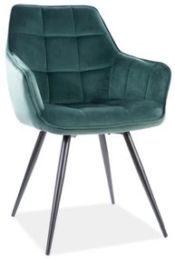 Jídelní židle LILIA Velvet, 59x90x45, černá/bluvel 78