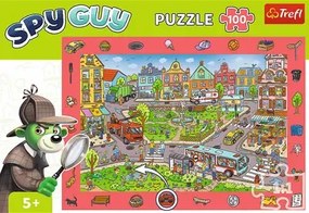 Trefl - Puzzle - Puzzle s hledáním obrázků Spy Guy: Městi / 100 dílků