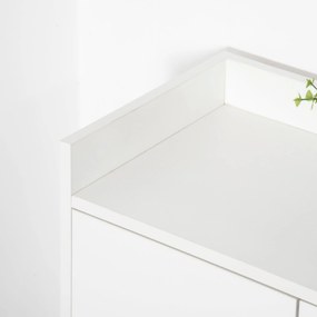 HOMCOM Moderní botník se 2 dveřmi a 4 policemi pro 12 párů bot, ideální do předsíně, obývacího pokoje, ložnice 60x30x92 cm Bílý